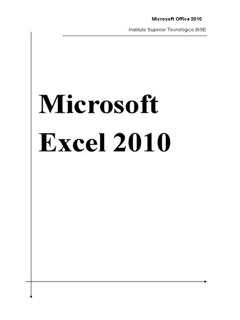 manual de excel 2010 pdf microsoft excel hoja de cálculo