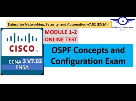 CCNA3 Exam OSPF Concepts And Configuration Exam Answers Modules 1 2