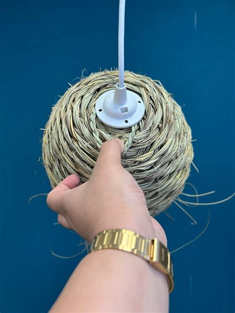 Suspension Lina En Osier Suspension En Halfa Luminaire Boule En