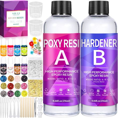 MULEVIP Resine Epoxy 510ml 1 1 Résine Èpoxy Transparente Kit Resine