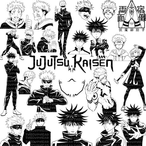20 Jujutsu Kaisen SVG Bundle Anime SVG Svg Png Pdf Manga SVG Cut