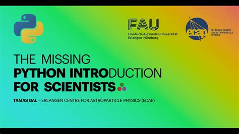 the missing python introduction for scientists youtube