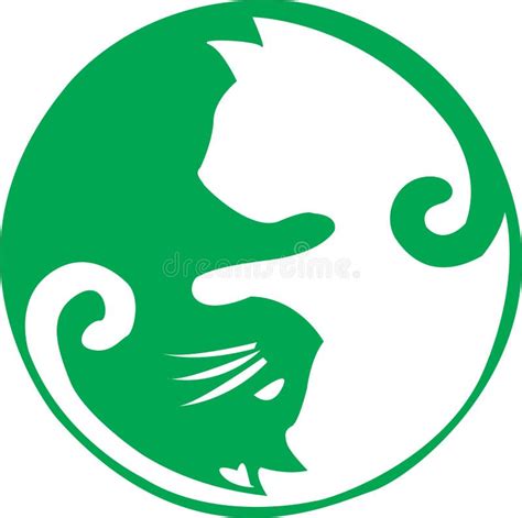Ying Yang Cat Image With Svg Vector Cut File For Cricut And