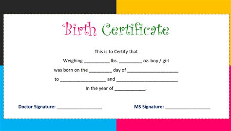 11 Editable Birth Certificate Templates Word Excel Templates