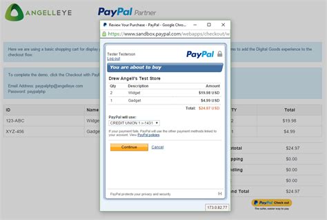 codeigniter paypal integration express checkout digital goods demo angelleye