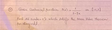 solved given continuoul function f x 3−2x1 on [−1 1] find
