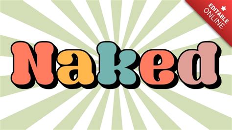 Naked Retro Groovy Font Text Effect Generator