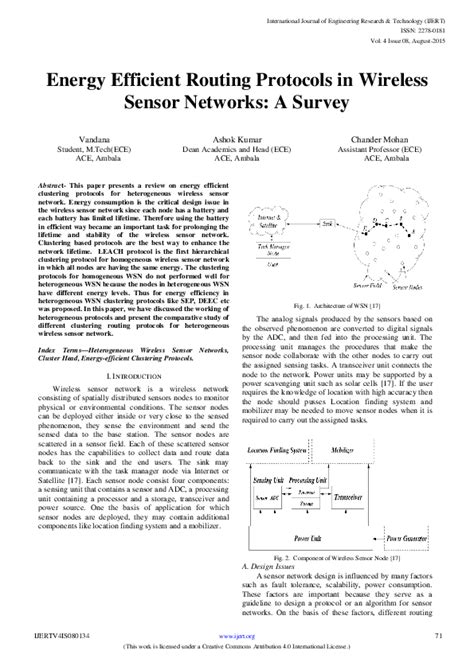 pdf ijert energy efficient routing protocols in wireless sensor networks a survey ijert
