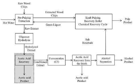 BFD Block Flow Diagram Representing The Process Flow Of A Pulp And