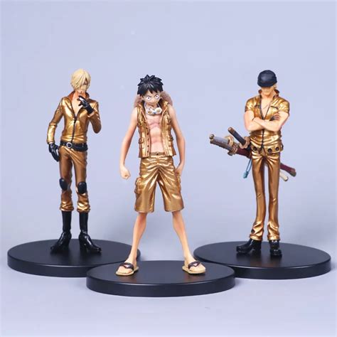 2018 New One Piece Monkey D Luffy Vinsmoke Sanji Roronoa Zoro Golden