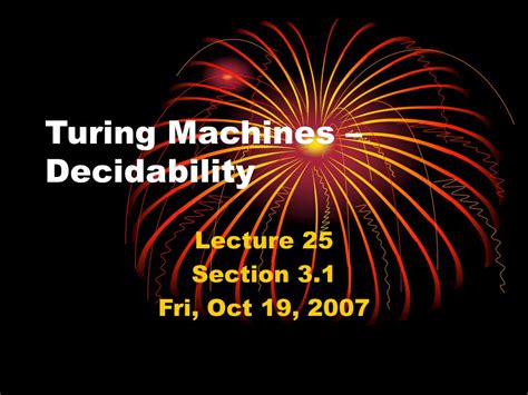 ppt turing machines decidability powerpoint presentation free download id 142928