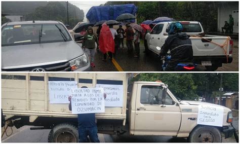 Habitantes de Valle Nacional bloquean carretera 175 exigen liberación