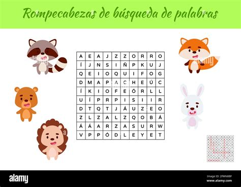 Rompecabezas de búsqueda de palabras Word search puzzle Educational