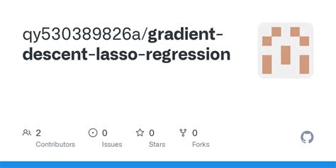 github qy530389826a gradient descent lasso regression