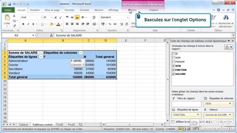 Comment déplacer un tableau croisé dynamique avec Excel 2010 YouTube