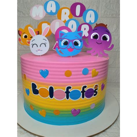Kit Topo De Bolo 10 Toppers Para Docinhos Cupcake Tema Bolofofos