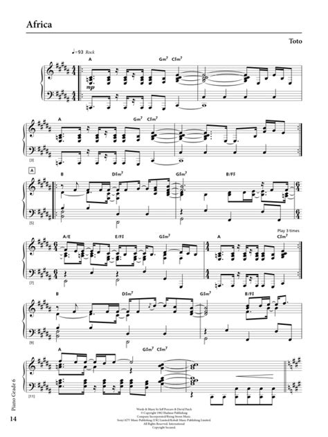 Rockschool Piano Grade 6 Exam Book Store Musicmaster In