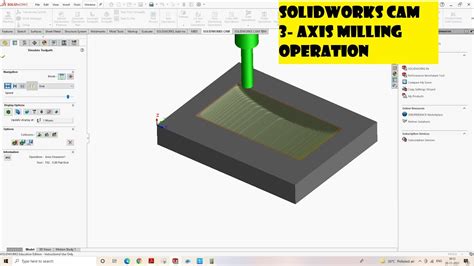Solidworks CAM 2021 3 Axis Milling CAM Operation Part 2 YouTube