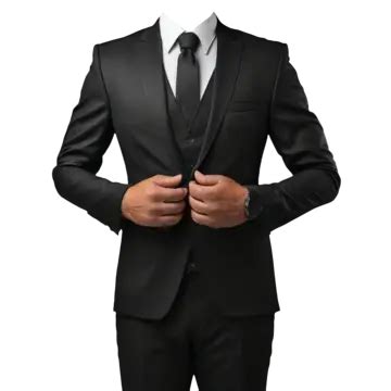 Mens Formal Black Suit Id Photo Mens Suit Black Suit Formal Suit PNG