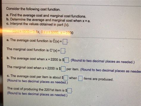 Solved Consider The Following Cost Function A Find The Chegg