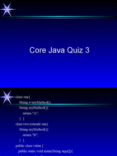 core java quiz 3 pdf