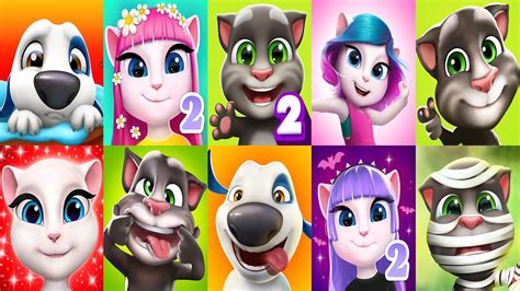 Talking Hank Vs Talking Tom Vs My Talking Tom2 Vs Talking Angela Vs My