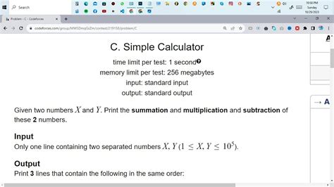 How To Make Simple Calculator Using C Codeforces Sheet Problem A