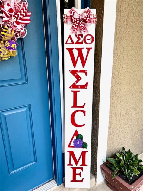 Delta Sigma Theta Sorority Porch Leaners Etsy
