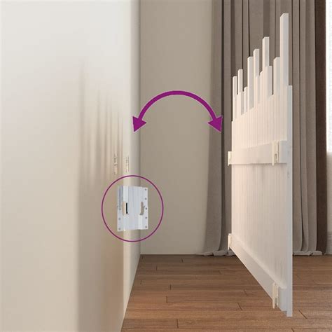 KEENSO Tête de lit murale Blanc 166x3x80 cm Bois massif de pin YN013