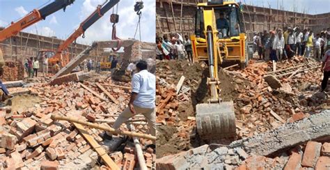 Delhi ల గదమ గడ కల ఐదగర దరమరణ Delhi wall collapse 5 dead