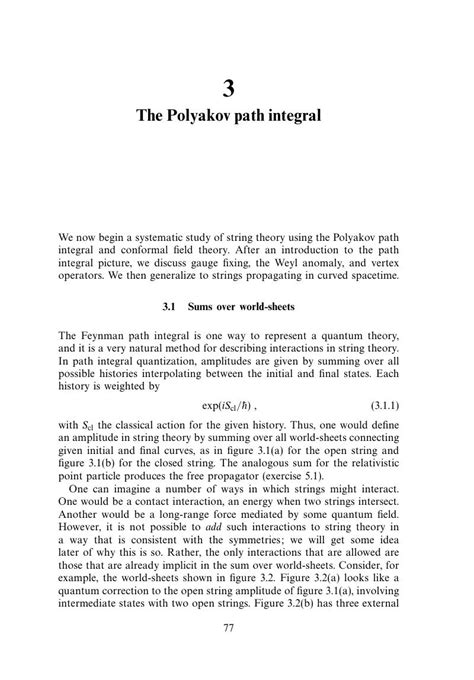 the polyakov path integral chapter 3 string theory