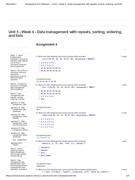 unit 5 week 4 data management with repeats sorting ordering and lists pdf control