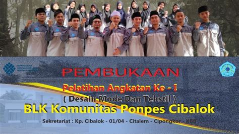 Pembukaan Pelatihan Angkatan Ke 1 Desain Mode Tekstil BLK