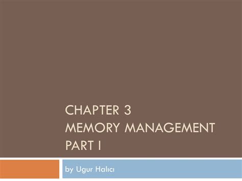 Ppt Chapter Memory Management Part I Powerpoint Presentation Free