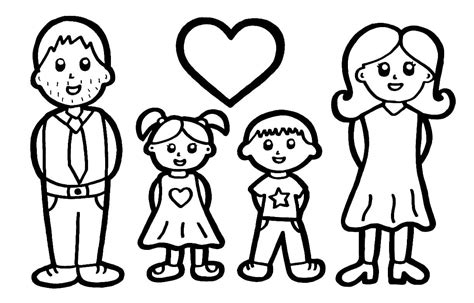 Coloriage Famille à imprimer sur ColoriageEnfant