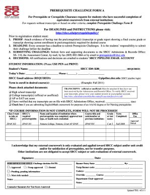 Fillable Online Sbcc For Requests Without Transcripts Or Based On Other