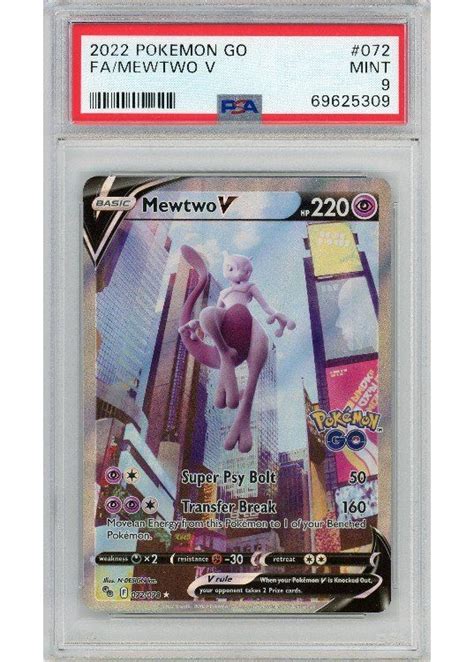 Mewtwo V PSA 9 Gradede pokemon kort på Pokemons dk