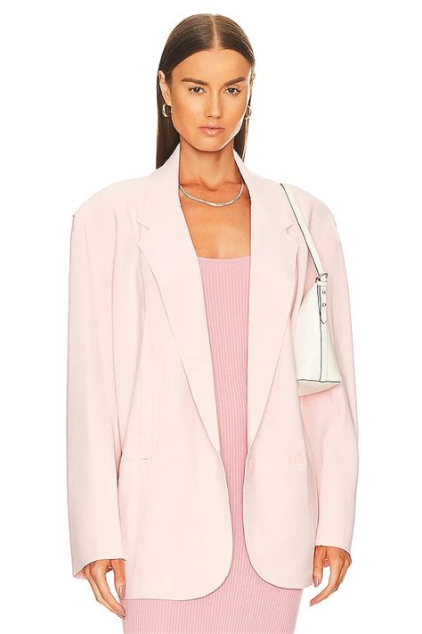 Norma Kamali Oversized Double Breasted Jacket In Blush REVOLVE