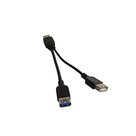 USB 3 0 A Male To 2 Dual USB Female Jack Y Splitter Hub Power Cord