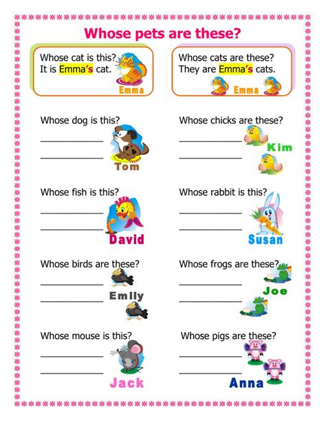 Possessive S Exercises Liveworksheets