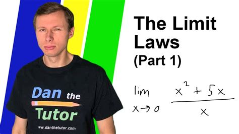 calculating limits using the limit laws part 1 dan the tutor youtube