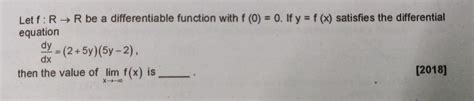 let f r → r be a differentiable function with f 0 0 math