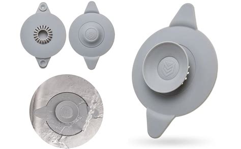 Universal Abflussstopfen 1 Stück Ø 11 cm in Grau aus Silikon für