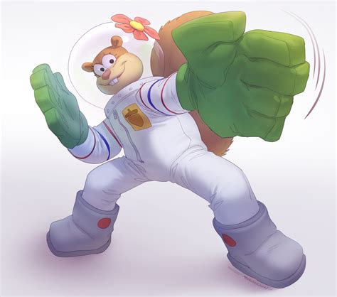 251272 Safe Artistmaxmushroom Sandy Cheeks Spongebob Mammal Rodent Sciurid Squirrel