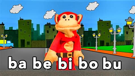 Sílabas ba be bi bo bu El Mono Sílabo Videos Infantiles Educación