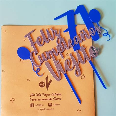 Cake topper personalizado impreso en 3D para cumpleaños Consulta por