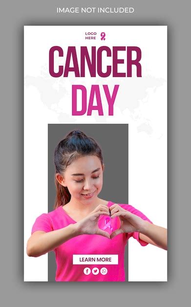 Dia mundial de conscientização sobre o câncer mídias sociais instagram
