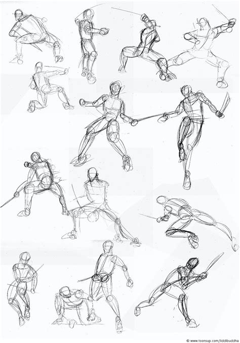 Concept Art Character Design Aus Dem Skizzenbuch 1 Fighting Pose
