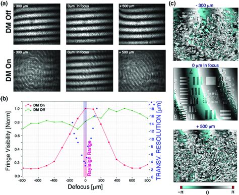 a interferometric fringe visibility as a function of defocus recorded download scientific