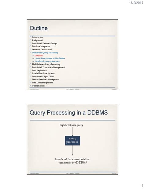 outline distributed query processing pdf databases mathematical optimization